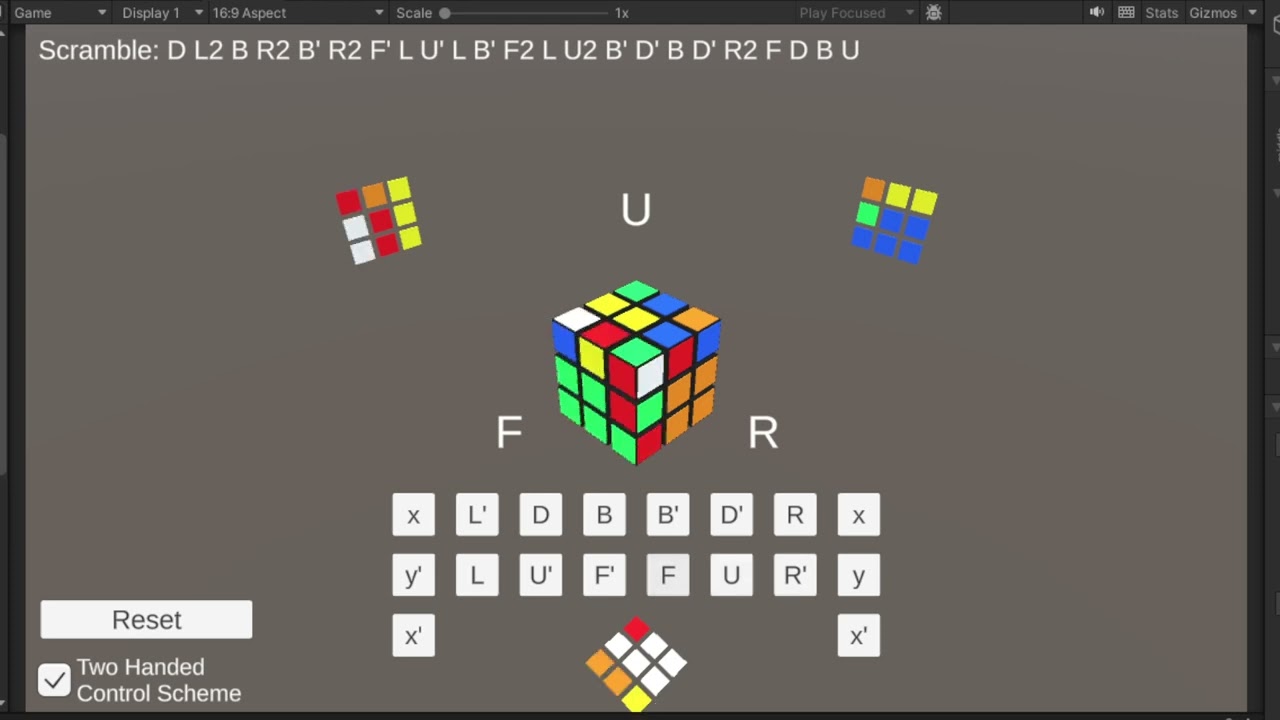 Virtual Cube Prototype Full Solve