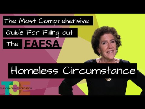 FAFSA Help 2019 Homeless Circumstances Loan