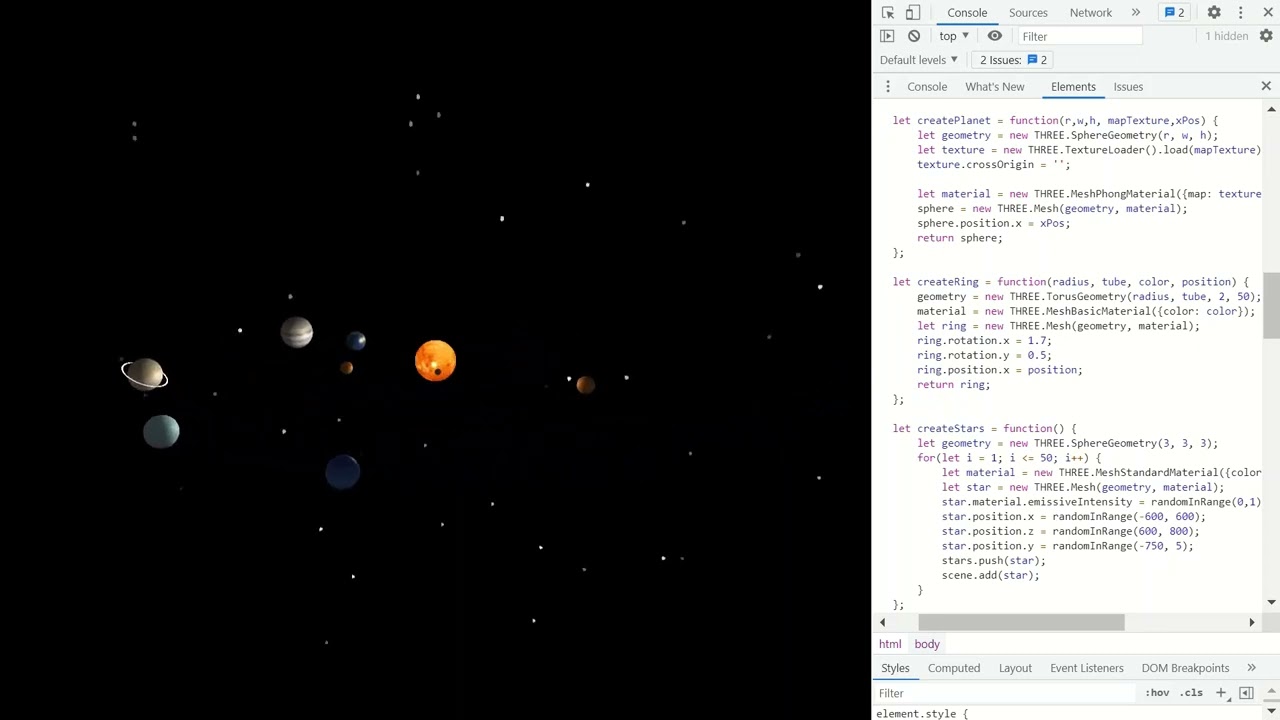 Webgl Solar System