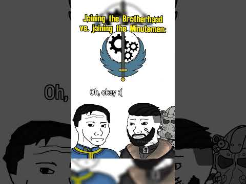 Joining the Brotherhood of Steel vs. joining the Minutemen #fallout #memes #shorts