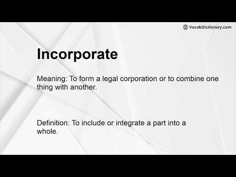 Incorporate Meaning