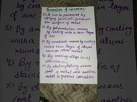How can we prevent corrosion of iron?|What is corrosion?|What is the formula for rusting of iron?
