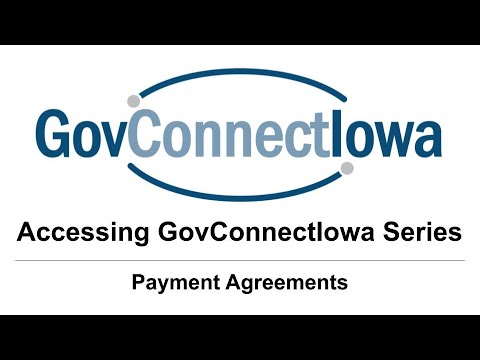 GovConnectIowa: Set up a Payment Agreement