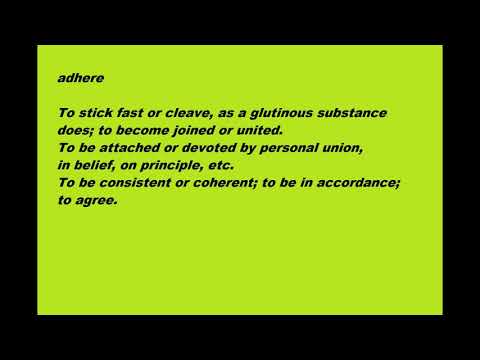 adhere meaning