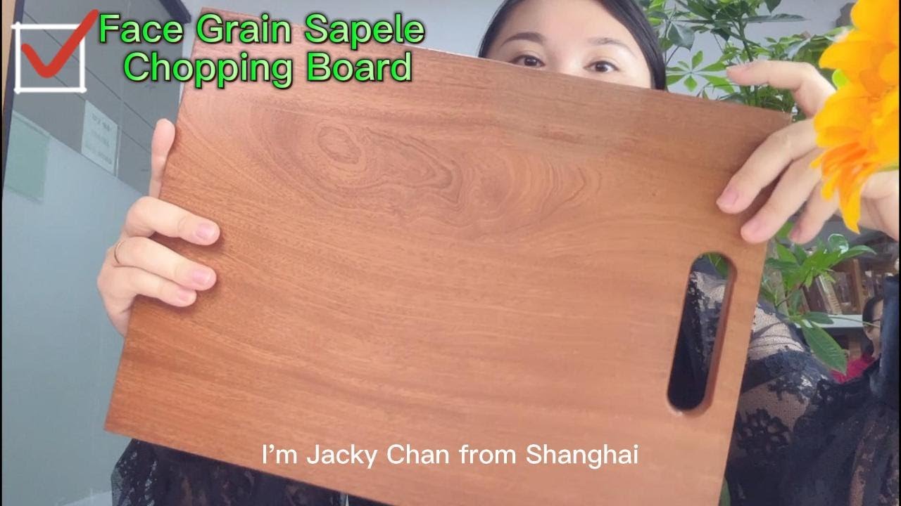 Face Grain Sapele Chopping Board Real Solid Sapele Wood Cutting Board No Glue Non Toxic