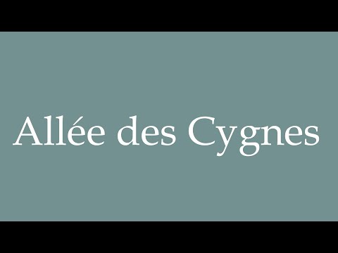 How to Pronounce ''Allée des Cygnes'' Correctly in French