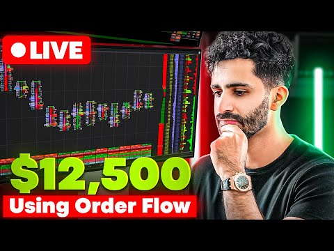 LIVE TRADING - How I made $12,500 trading using OrderFlow - Umar Ashraf