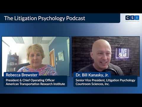 The Litigation Psychology Podcast #136 - Rebecca Brewster of ATRI on Trucking Industry Research