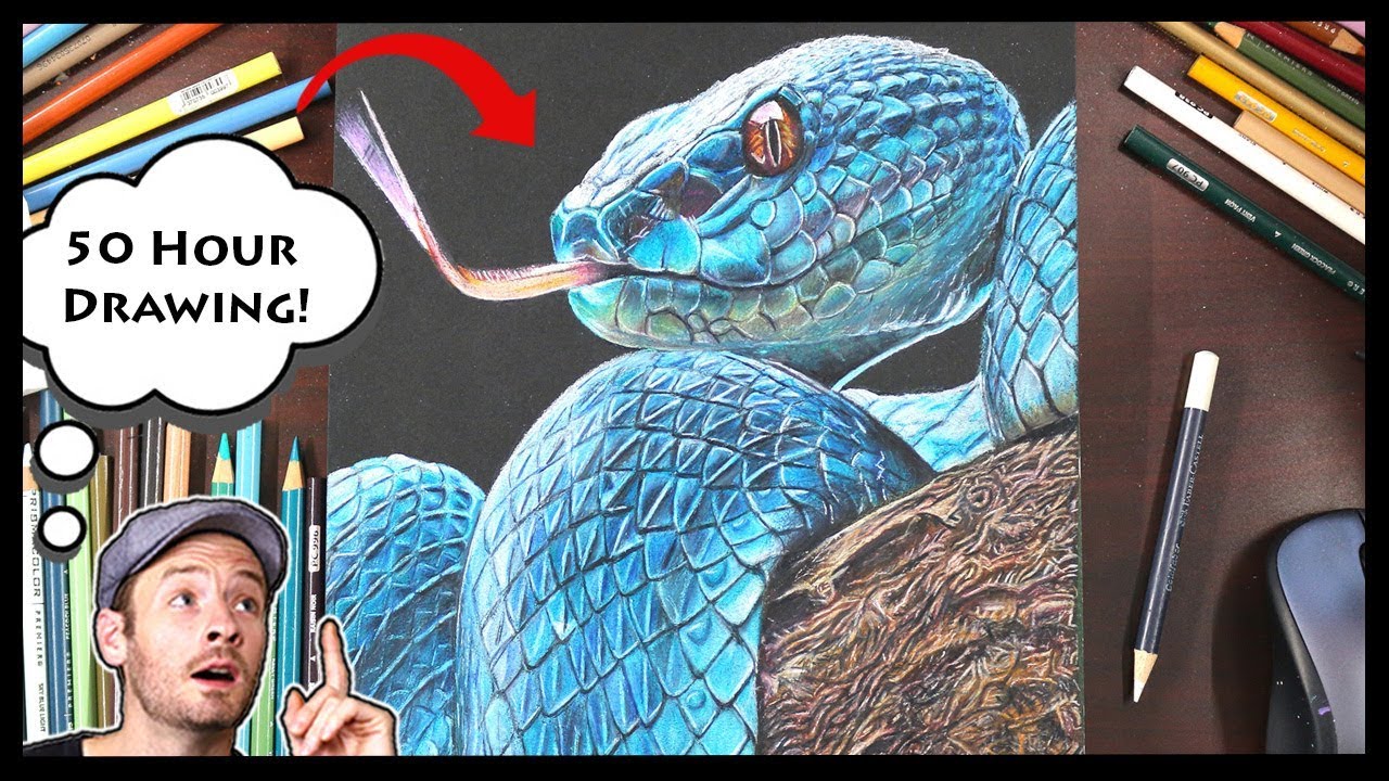 The Most Realistic SNAKE DRAWING on YouTube (I think)
