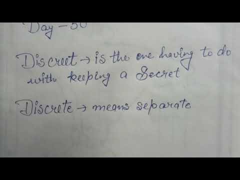 Difference between Discreet and Discrete