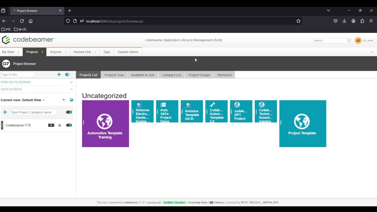 Codebeamer for Beginners Tutorial – Navigate the Menu