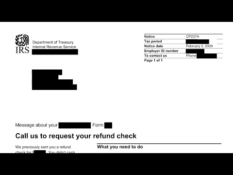 How to understand your CP237A Notice (Expired IRS Refund Check)