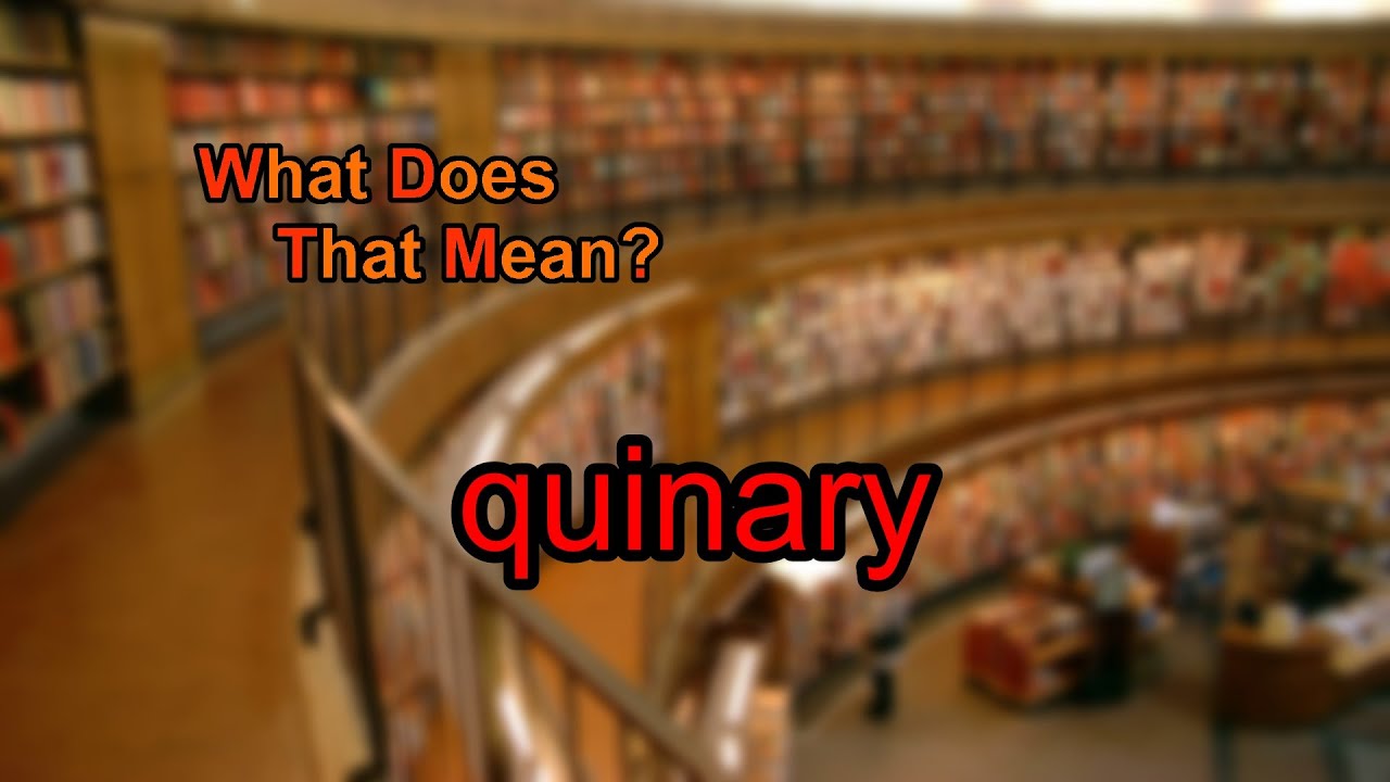 What does quinary mean?