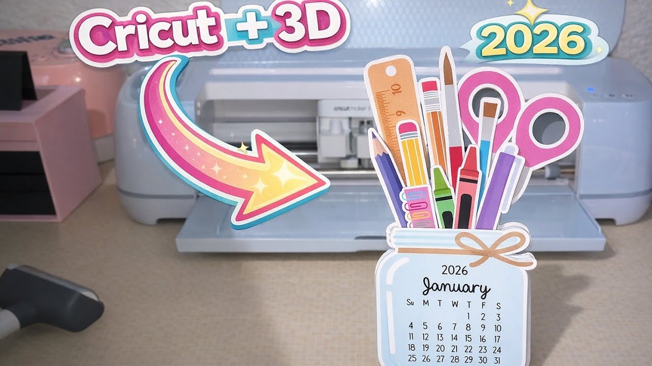 2026 Calendar with Cricut Design Space +3D Printer