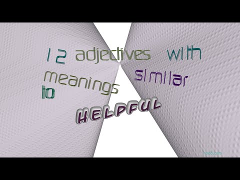 helpful - 13 adjectives which are synonyms of helpful (sentence examples)