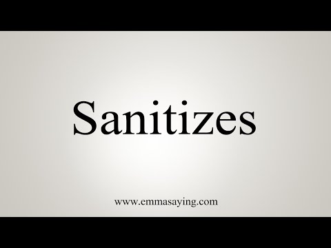 How To Say Sanitizes
