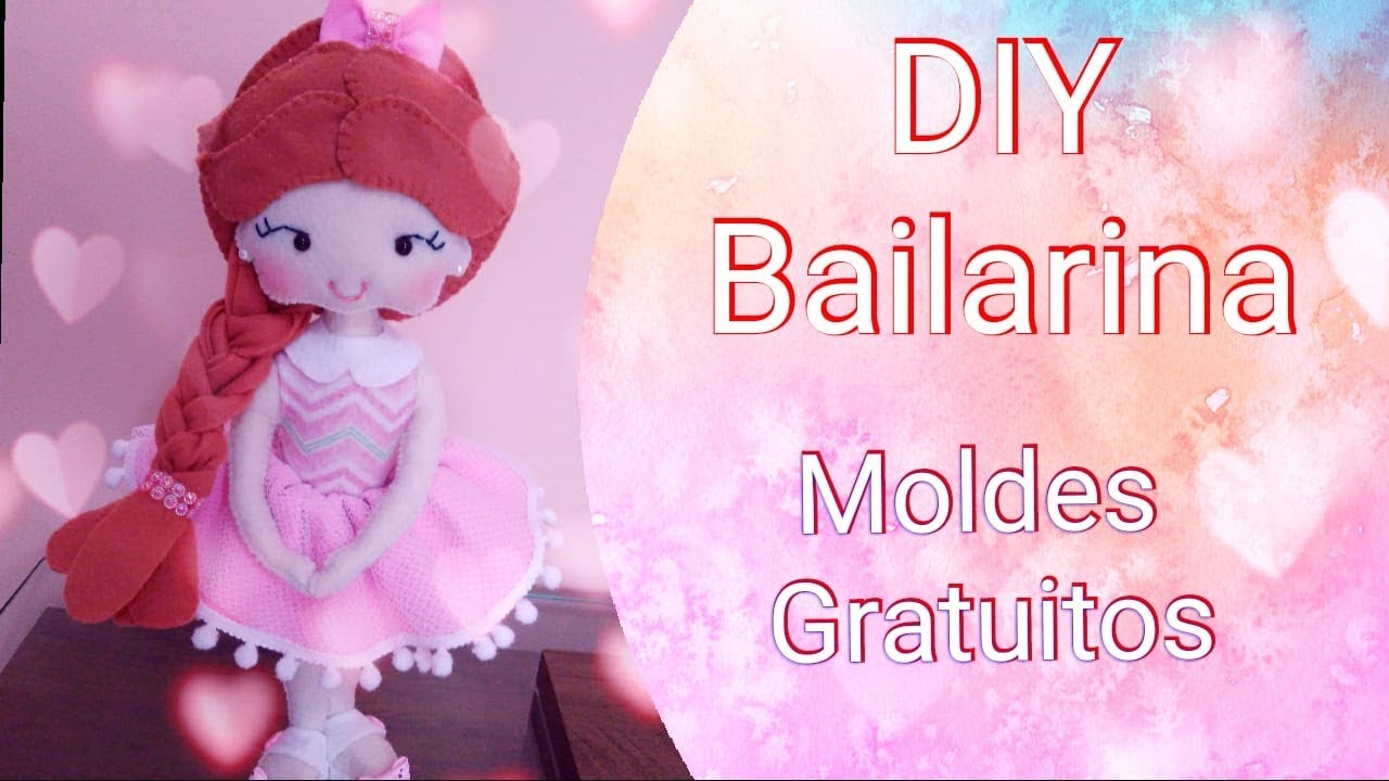 DIY- Bailarina de Feltro (moldes Gratuitos)