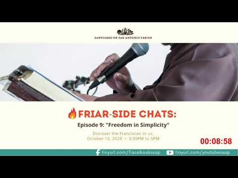 Pax et Bonum! Join us on FRIARSIDE CHATS, A Series on Franciscan Spirituality.