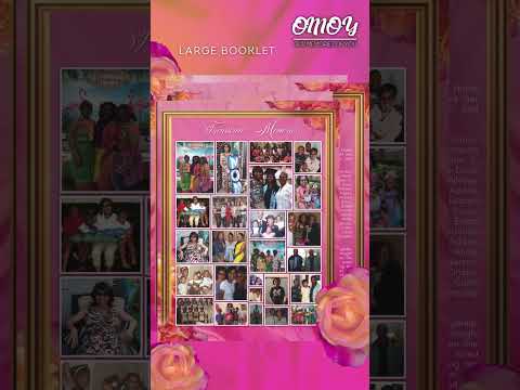 Lennia Marie Adams Funeral Program Design - Large Booklet