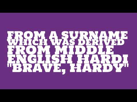 What does the name Hardy mean?