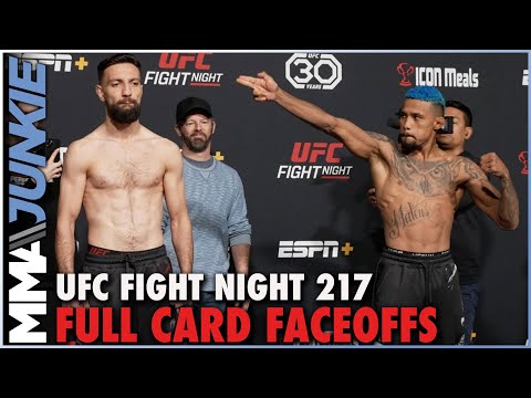 UFC Fight Night 217 Full Fight Card Faceoff Highlights
