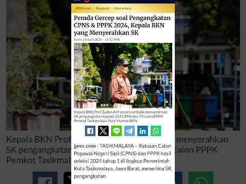 Pemda Gercep soal Pengangkatan CPNS & PPPK 2024, Kepala BKN yang Menyerahkan SK