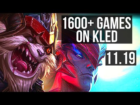 KLED vs YONE (TOP) | 6/0/9, 1600+ games, 1.7M mastery, Dominating | KR Master | v11.19