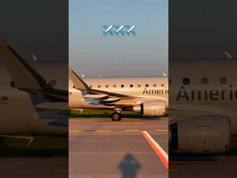 BEAUTIFUL American Eagle ERJ-175LR Taxiing at Springfield (SGF) Airport! #bff #aviation #planes #aa