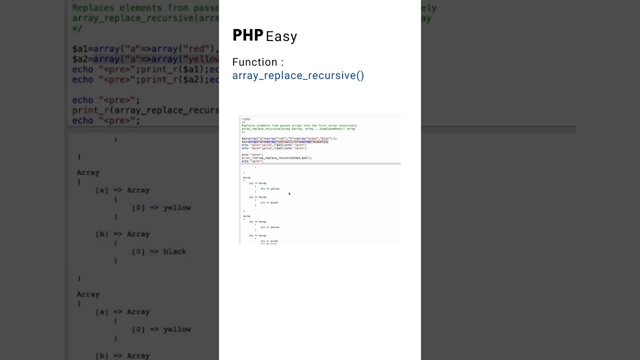 array_replace_recursive php function