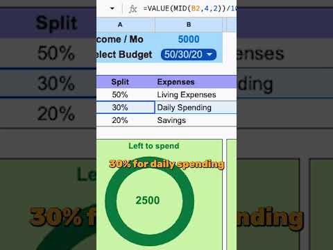 I made a 50/30/20 budget template in google sheets