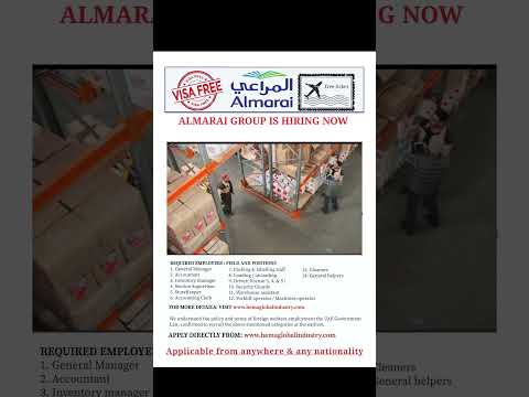 Almarai jobs 2025 #job #dubaijobportal #jobsearch #dubaicareers #dubaijobs #slot #jobseekers