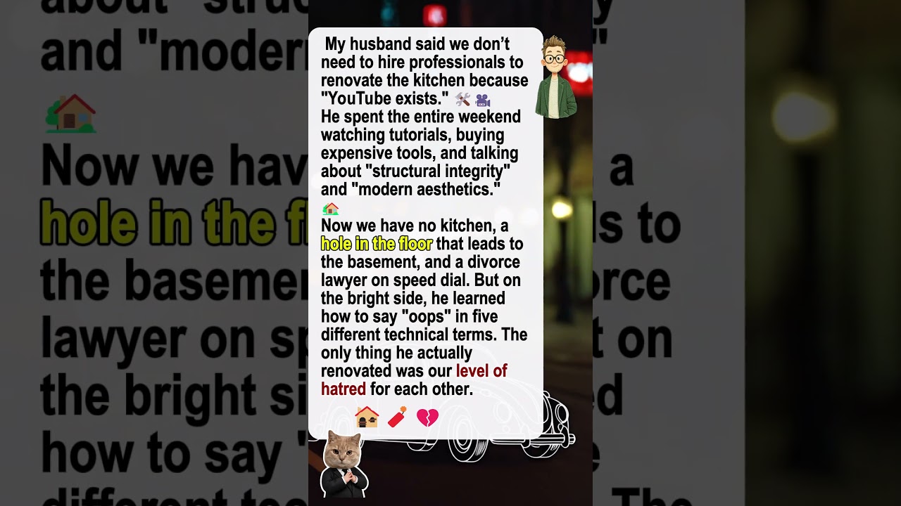 My husband tried to be a pro renovator 🛠️🏚️💀