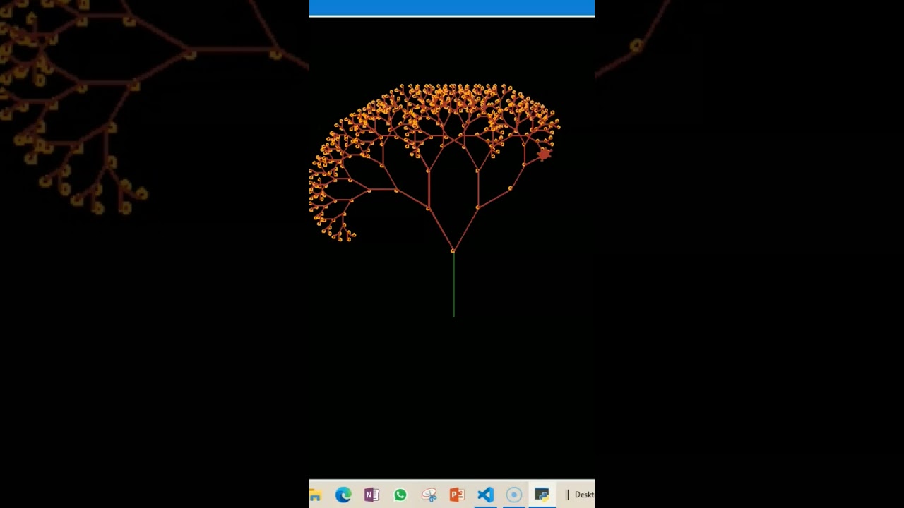 Draw a tree using python turtles graphics #pythonprogramming