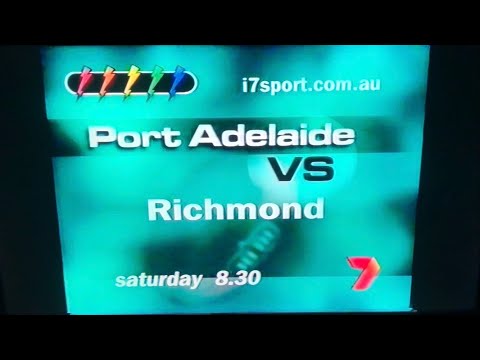 Channel Seven AFL Saturday Night Football Port Adelaide vs Richmond Promo 2001