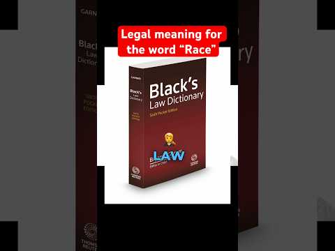 Legal meaning for the word Race! #blackslawdictionary #shorts #words