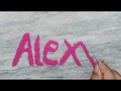Alex Name Video l Alex Name meaning sand name art #ASMR #art #sandnameart #handwriting