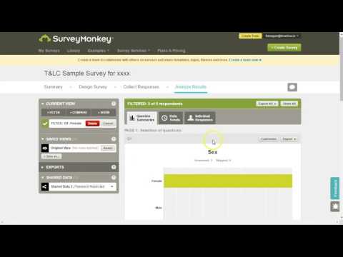 SurveyMonkey: analysing results with Filter and Compare