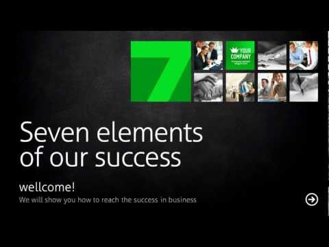 Seven elements of our success - PowerPoint template