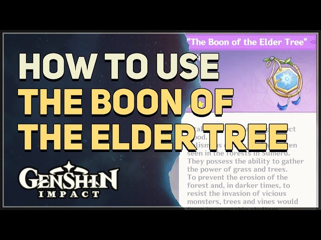 How to use Boon of the elder tree in Genshin Impact: Sumeru gadget guide