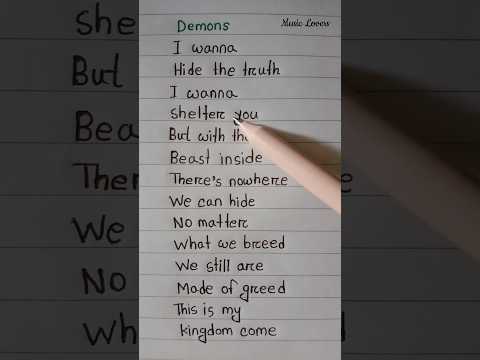 Demons ❤️ ~ Imagine Dragons #lyrics #shorts