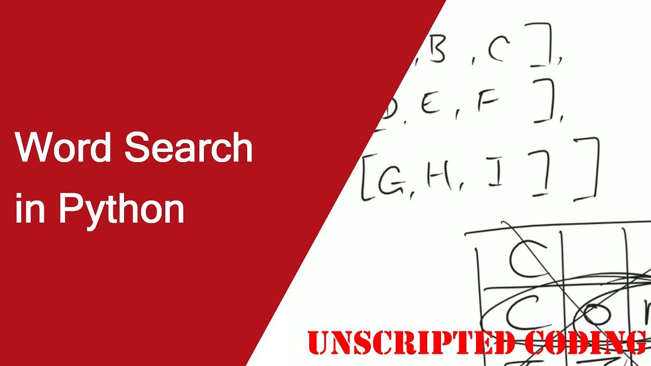 Building a Word Search in Python | Unscripted Coding