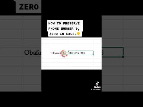 How to Preserve starting 0, zero of Mobile number in #microsoft #excel