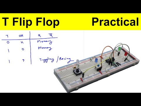 T flip flop in digital electronics CD4027 Practical