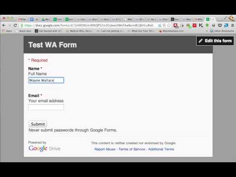 How to create an email sign up form using google forms