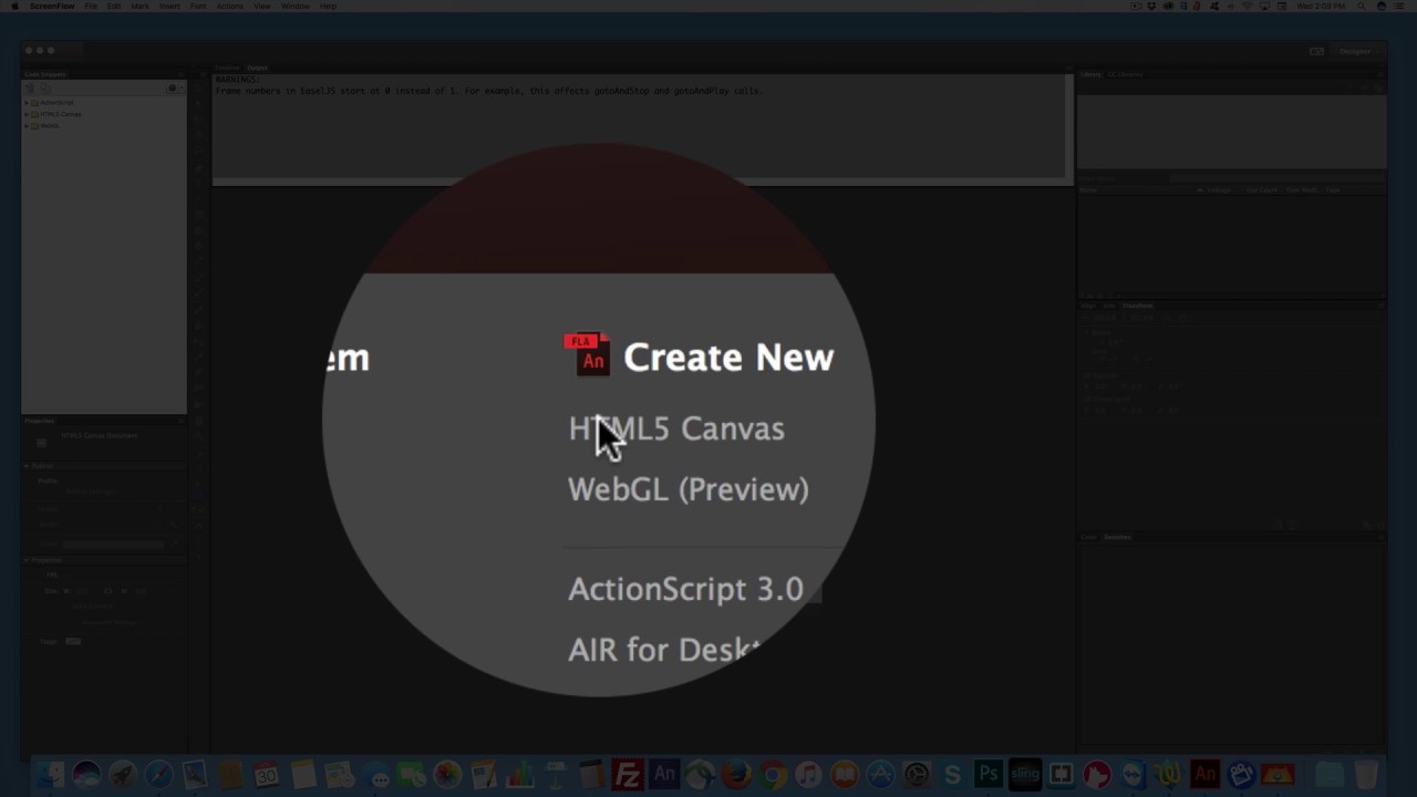 Animate CC (HTML 5) CSS Component
