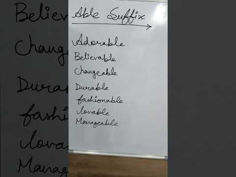 able Suffix #learninanewway #viral #shorts #suffix #trending