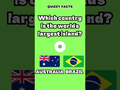 Guess Which country is the worlds largest island? 🤔 | Challenge | Quizzy Facts