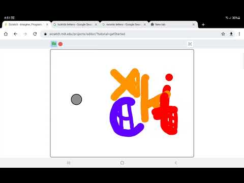 I made TVOkids letters in Scratch!