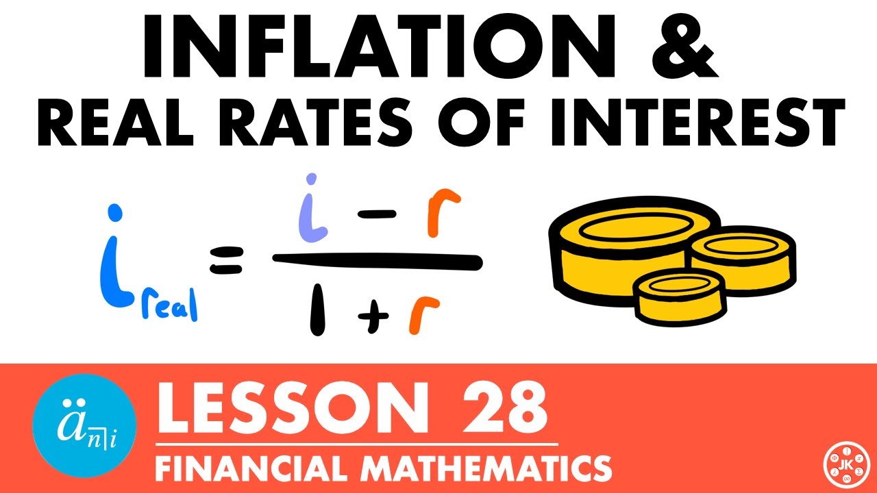 Inflation and Real Rates of Interest | Exam FM | Financial Mathematics Lesson 28 - JK Math