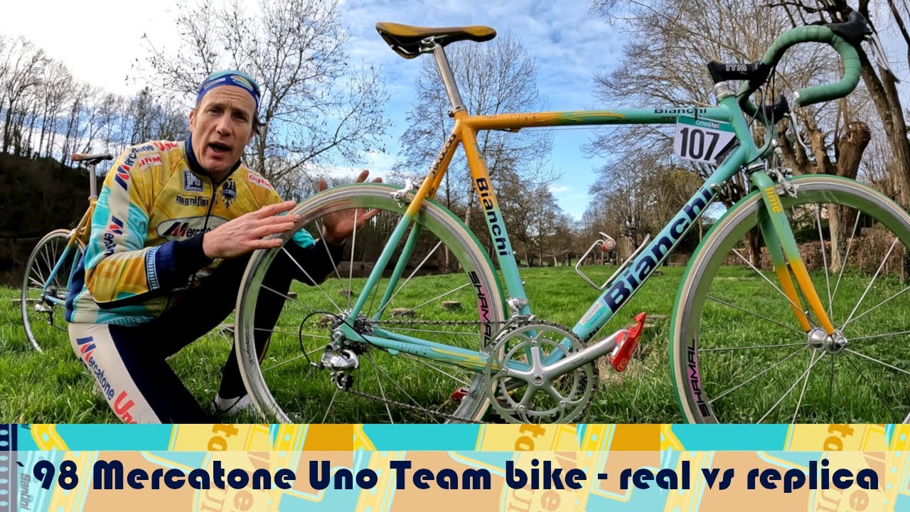 `98 Mercatone Uno Pantani team bike - real vs replica